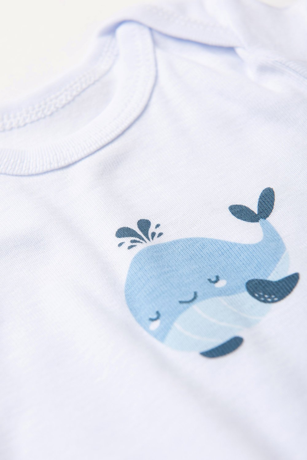 Conjunto Body Curto Branco Baleia
